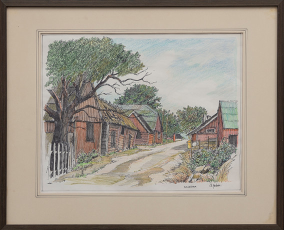 BERT ZEDRÉN. DIBUJO, motivo de Öland, firmado, 1900. Arte - Dibujo ...