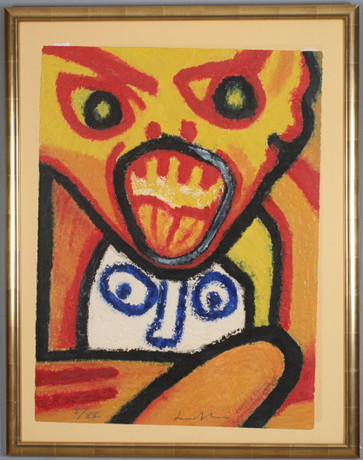 BENGT LINDSTRÖM. Composition with figures, carborundum etching, signed ...