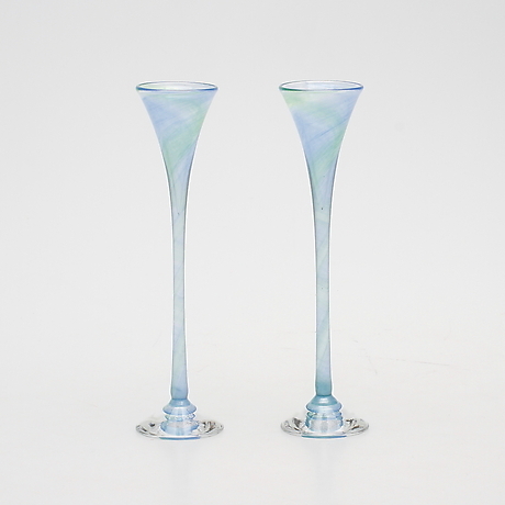 SNAPSGLAS, 2 pcs. Helena Gibson, signed and labeled. Glass - Tableware ...