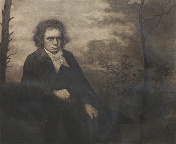 W. LEO ARNDT (EFTER). Portätt av Ludwig van Beethoven, tryck, utgivet ...