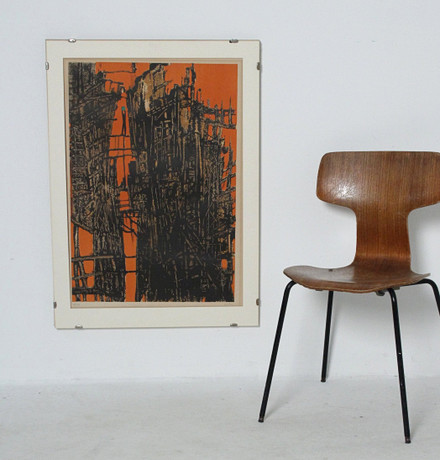 ANDRÉ VERLON. Color lithograph - "The Green Something" - 1962 (88/150 ...