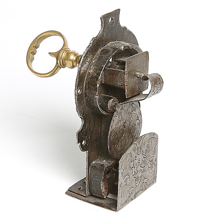 DOOR LOCK and KEY, Baroque. First half of the 18th century. Silver ...