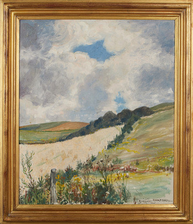 HARALD MOLTKE. Landscape with road, oil on canvas, signed and dated ...