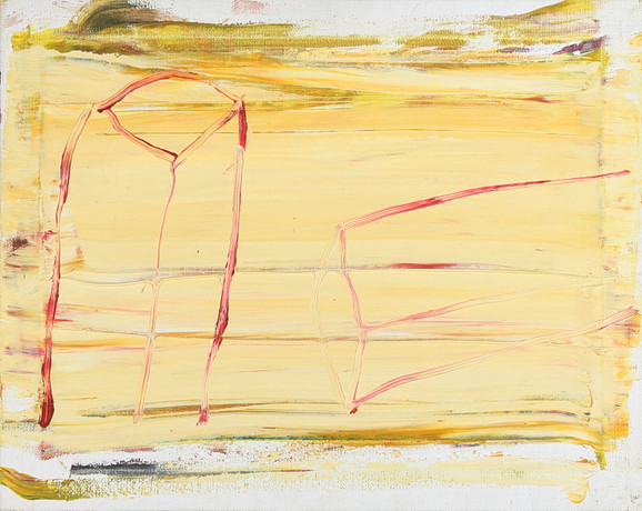 STEFAN LUNDGREN (FÖDD 1968). "Two plinths", oil on canvas, a verso ...