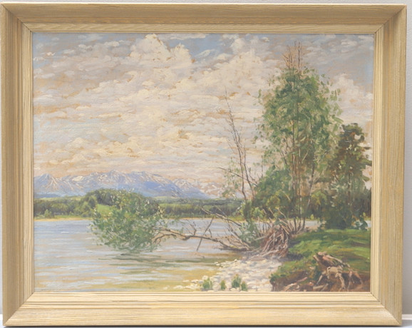 OIDENTIFIERAD KONSTNÄR. öljy kankaalle, epäselvästi signeerattu. Taide ...