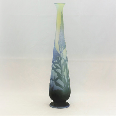 ÉMILE GALLÉ. VAS, overflow glass in green/blue tones. Glass - Art glass ...