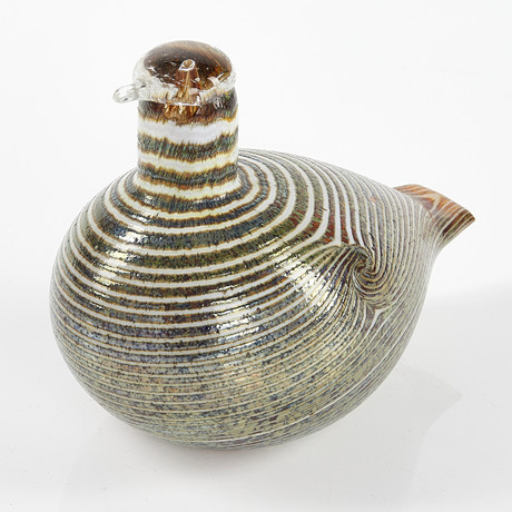 OIVA TOIKKA. Figurin, glas, Fågel, Nuutajärvi / Iittala, Finland. Glas ...