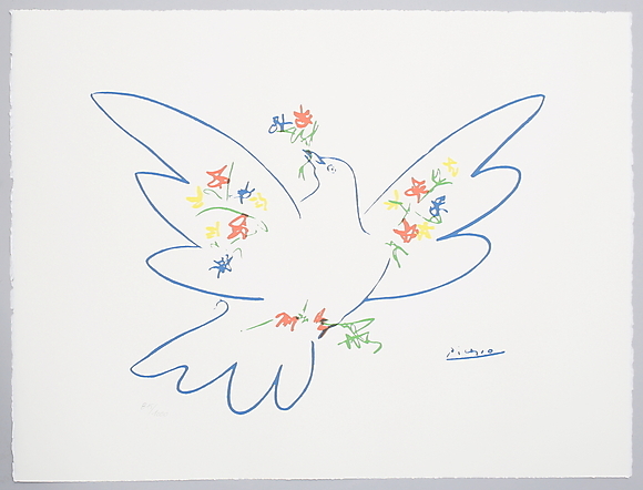 PABLO PICASSO (1881-1973). blue dove of peace. Art - Engravings ...