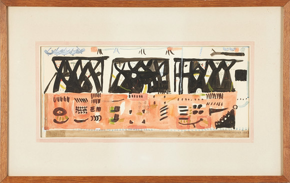 RANDI FISHER (1920-1997). "Bazaar". Art - Paintings - Auctionet