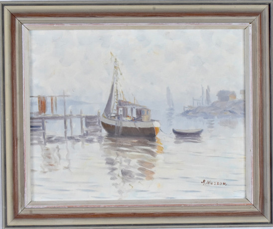 ALGOT NILSSON. Olja på duk. Konst - Måleri - Auctionet