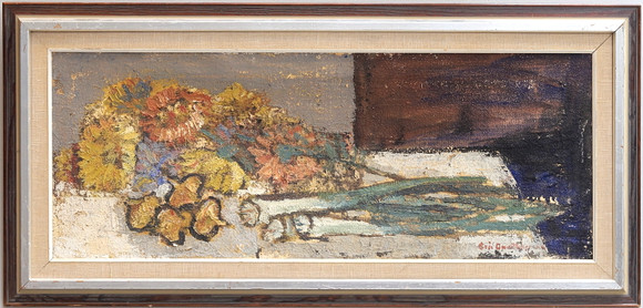 ERIC LUNDBERG (1918—1992). Still life with flowers and vegetables, oil ...