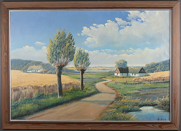 E BIRK. Oil on canvas, signed. Art - Paintings - Auctionet