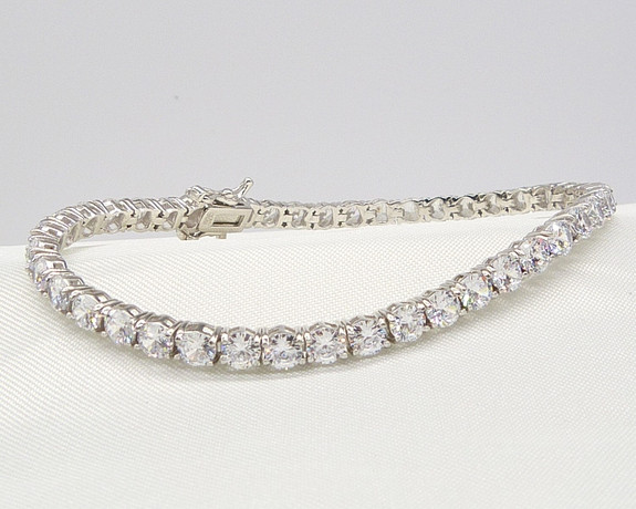 SILVERARMBAND, sten-set. Smycken & Ädelstenar - Armband - Auctionet