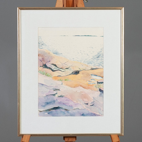 EVA REX. Mixed media, "Bettnesand", signeerattu ja päivätty 1978. Taide ...