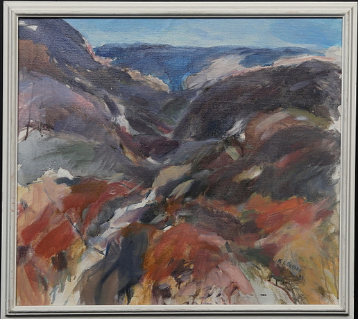 KARL-JOHAN OLSSON. Cliffs at Tjörn. Oil on canvas, signed and dated 82 ...