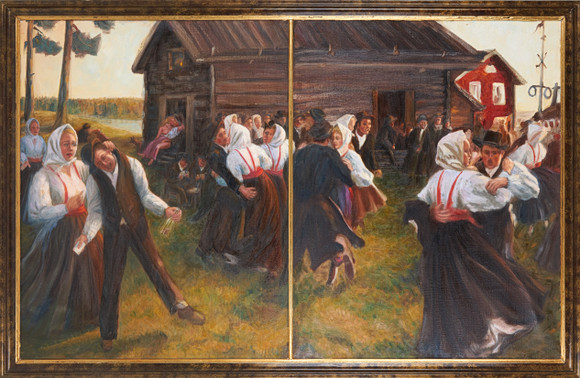 EVA COHEN / MALARKA (1946-2016): Homage Anders Zorn, diptych/framed ...