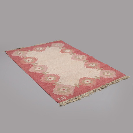 MATTA, röllakan, rosa, signerad GG, 1900-tal, 195 x 138 cm. Mattor ...
