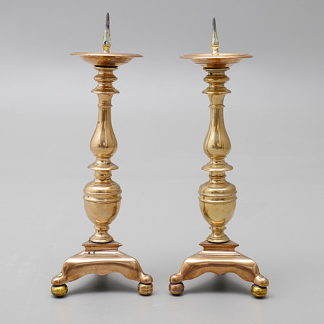 ALTAR CANDLESTICKS, A PAIR, BAROQUE TYPE. Lighting & Lamps ...