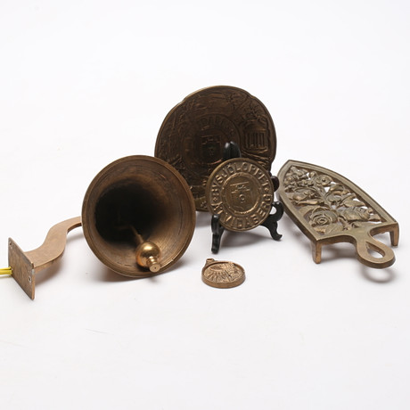 OBJETOS MINERAL, 5 partes, Bersbo. Plata y metal - Estaño, latón y ...