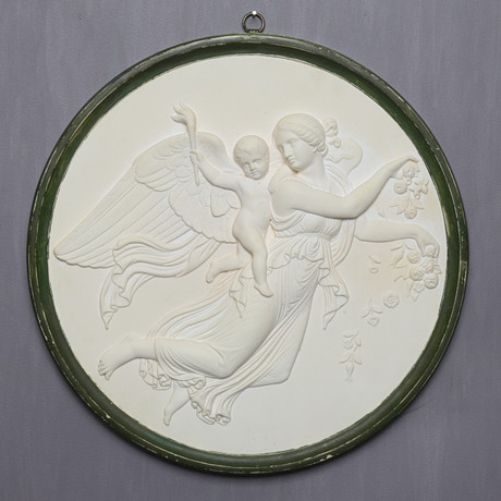 HANS CHRISTIAN BLIX. wall relief, plaster, marked HC Blix, Denmark ...