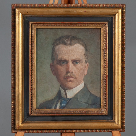 AXEL WALLERT (1890-1962). Oil on canvas, portrait depicting Henrik ...