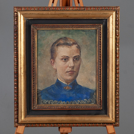 AXEL WALLERT (1890-1962). Óleo sobre lienzo, retrato, firmado y fechado ...