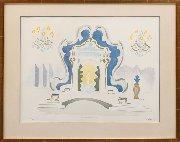 STELLAN MÖRNER. "The Rose Cavalry", color lithograph, signed and ...