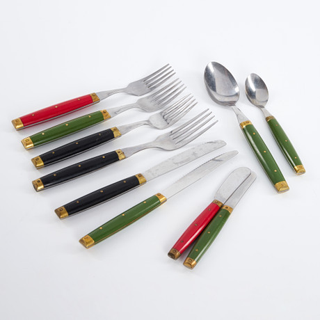 BESTICK, 33 delar, rostfritt stål, mässing och plast, Melron och Marcel ...