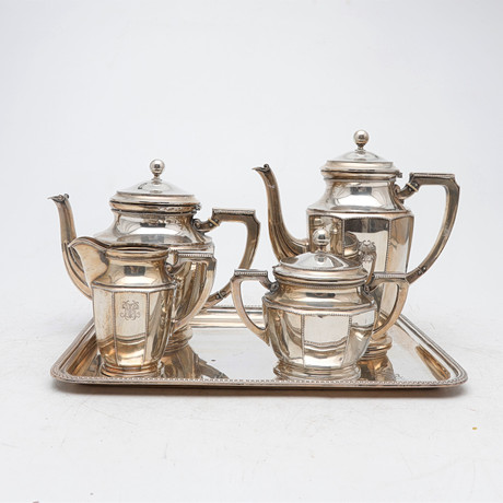 German silver coffee and tea set, early 20th Century. Silver & Metals ...