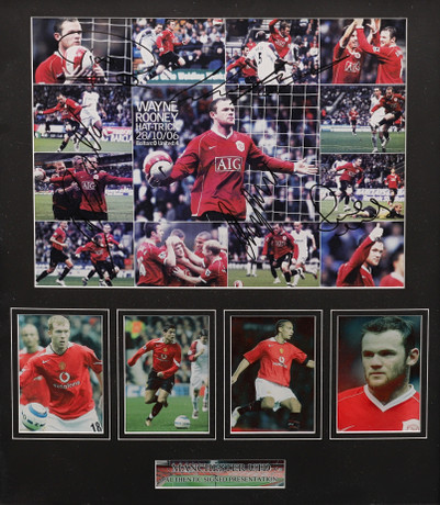 MANCHESTER UNITED. SIGNED PRESENTATION, INCLUDING SIGNATURES FROM ...