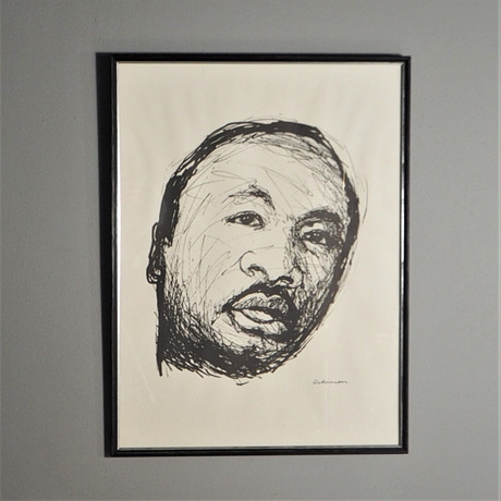 ELVINE OSTERMAN. "Martin Luther King", lithograph, signed in the print ...