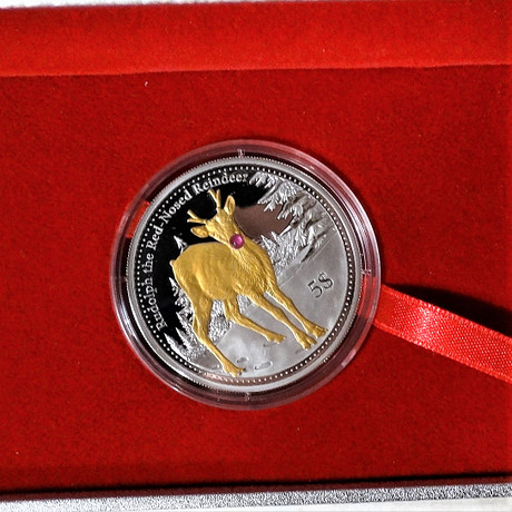 SILVER COIN: Rudolph the Red Nosed Reindeer, $5. Coins, Medals & Stamps ...