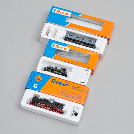 ROCO. H0, Locomotive, 3 pcs, in original boxes. Toys - Toys - Auctionet