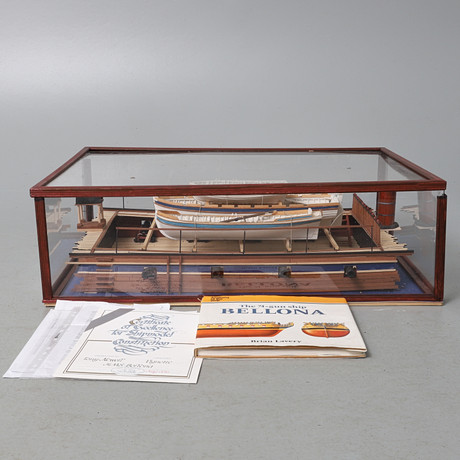 A SCRATCH-BUILT MODEL MIDSHIPS SECTION OF H.M.S. BELLONA 1760, 21ST ...