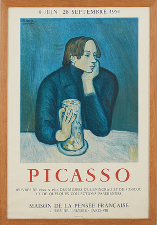 Pablo Picasso Exhibition Poster 1954 Printed At Mourlot Paris Art