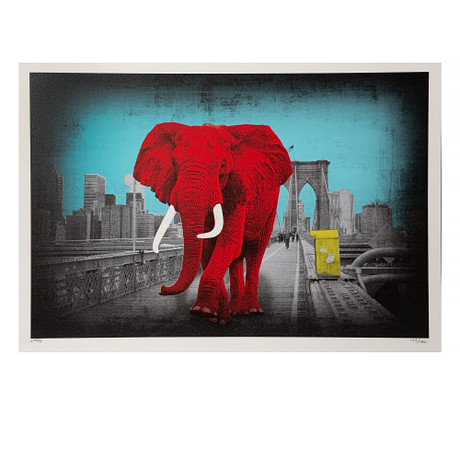 LARS TUNEBO. "Tripping on Brooklyn Bridge", numrerad 165/180, signerad ...