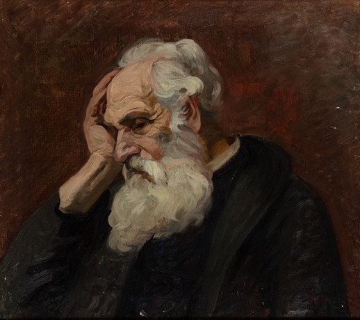 MAX NATHAN (1880-1973). Portrait of an old man. Art - Paintings - Auctionet