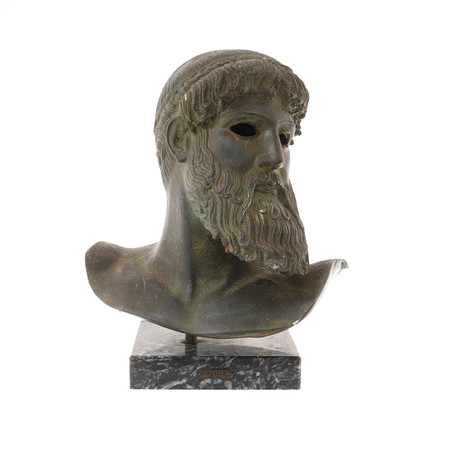 EN GREKISK REPRODUKTION BYST AV ZEUS, EFTER DEN ANTIKA. Konst ...
