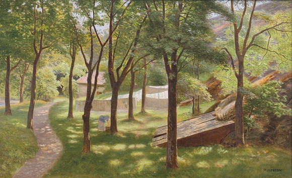 CARL WILHELM JAENSSON. Rural motif. Oil on canvas, signed. Art ...