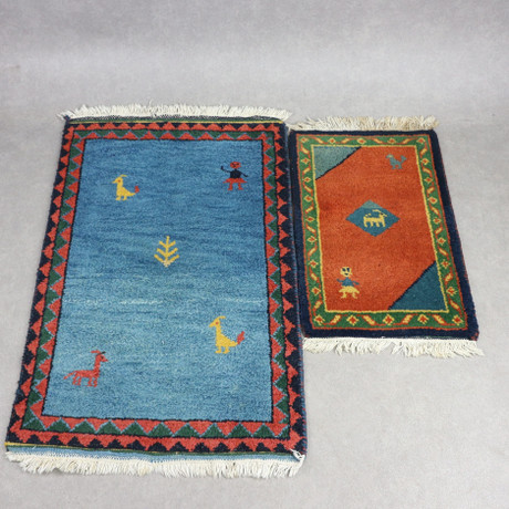 MATTA, 2 st. Indo Gabbeh, ull, IKEA. Mattor & Textil - Mattor - Auctionet