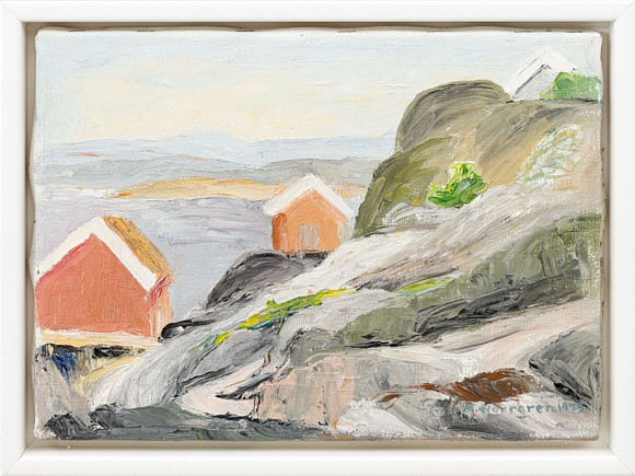 MAJA NORRGREN. "Norra Gullholmen", olja på duk, signerad. Konst ...