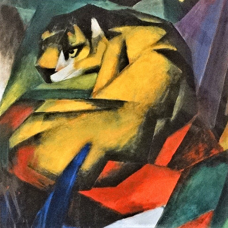 FRANZ MARC. THE TIGER, art print. Art - Engravings & Prints - Auctionet