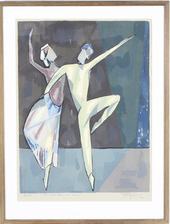 LARS GYNNING. Gouache. Konst - Måleri - Auctionet