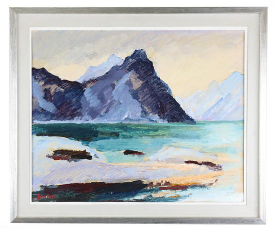 BERTIL BERTELL. oil on Board, "Lofoten", signed. Art - Paintings ...