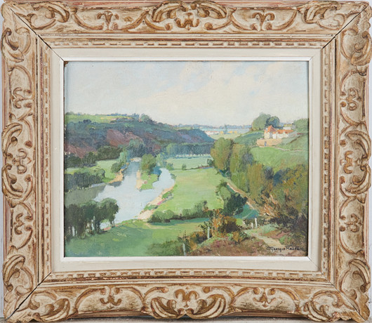 GEORGES CHARLES ROBIN (1903‑2003). motif of the landscape at Château ...