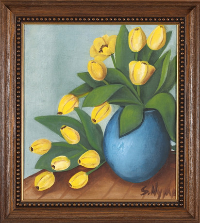 SVEA NYMAN. Still life, oil on canvas, signed. Art - Paintings - Auctionet