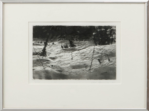 CURT HAMNE. "Snow" etching, signed and numbered 15/260. Art ...