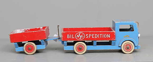 SPIELZEUG, LKW mit Pritsche, Holz, "BIL ASG SPEDITION", Leko. Spielzeug ...
