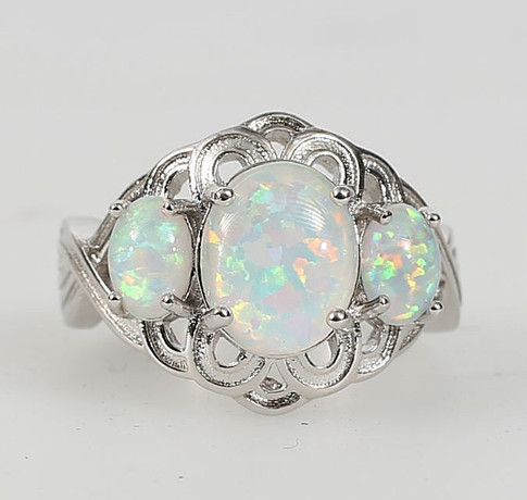 RING i silver med opaler. Smycken & Ädelstenar - Ringar - Auctionet