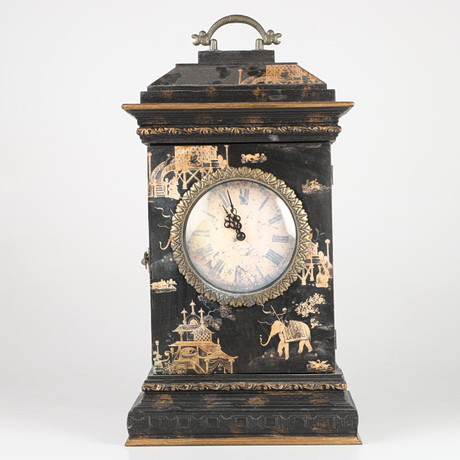 TABLE CLOCK, decoratively painted wood, 2000s. Clocks & Watches ...